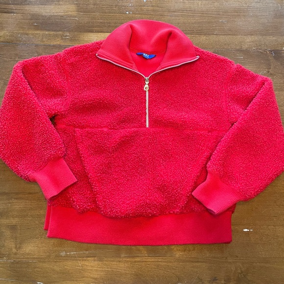 JoyLab | Sweaters | Joy Lab Womans Size Xs Sherpa Sweatshirt 4 Zip Red ...